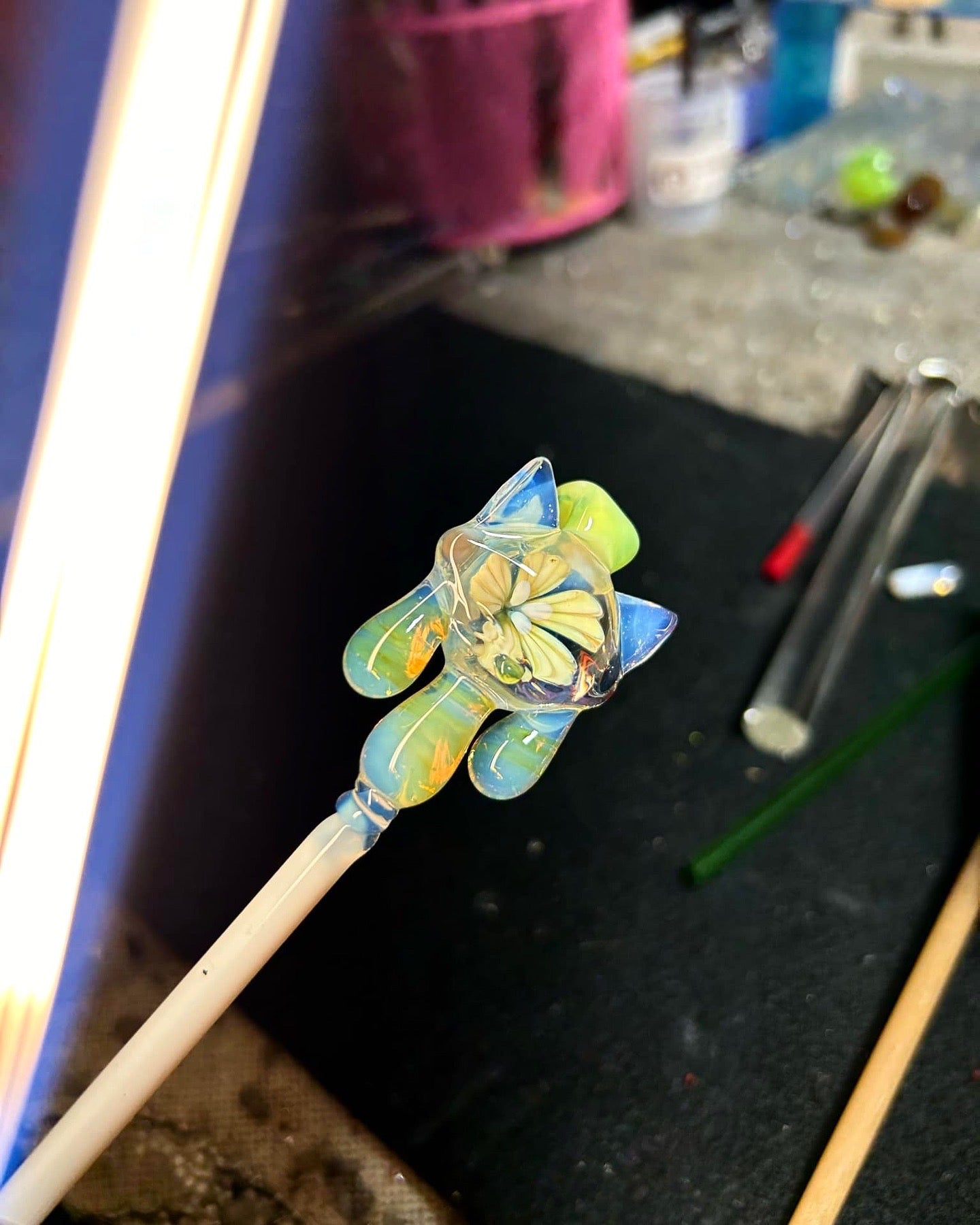 Flower Drippy Kitty – Rhythm Glass