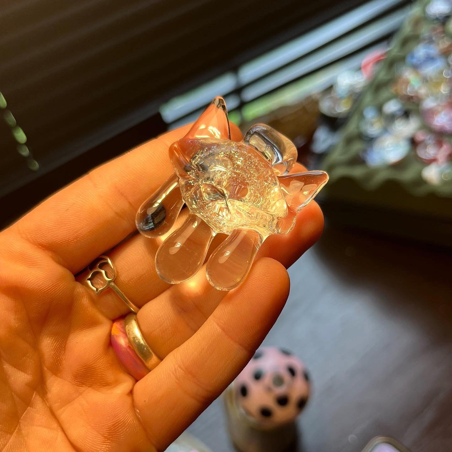Clear drippy dicro kitty – Rhythm Glass